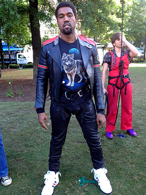 Kanye West Wears Afro Wig, Channels '80s MTV VJ in Anchorman 2