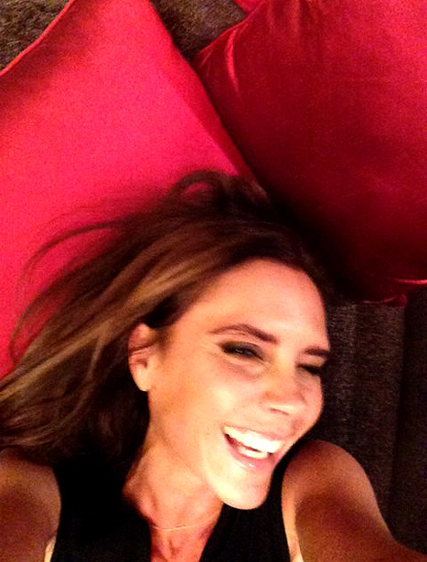 Victoria Beckham Smiling Photo: David Beckham Shares Pic on Facebook
