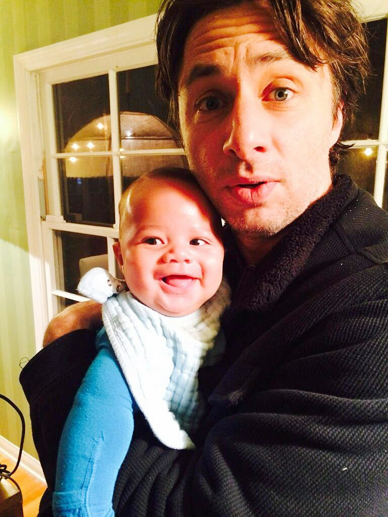 Zach Braff Shares Photo With Donald Faison, CaCee Cobb's Baby Rocco