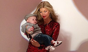 Fergie Flaunts Post-Baby Body, Holds Son Axl Jack, 4 Months: Picture
