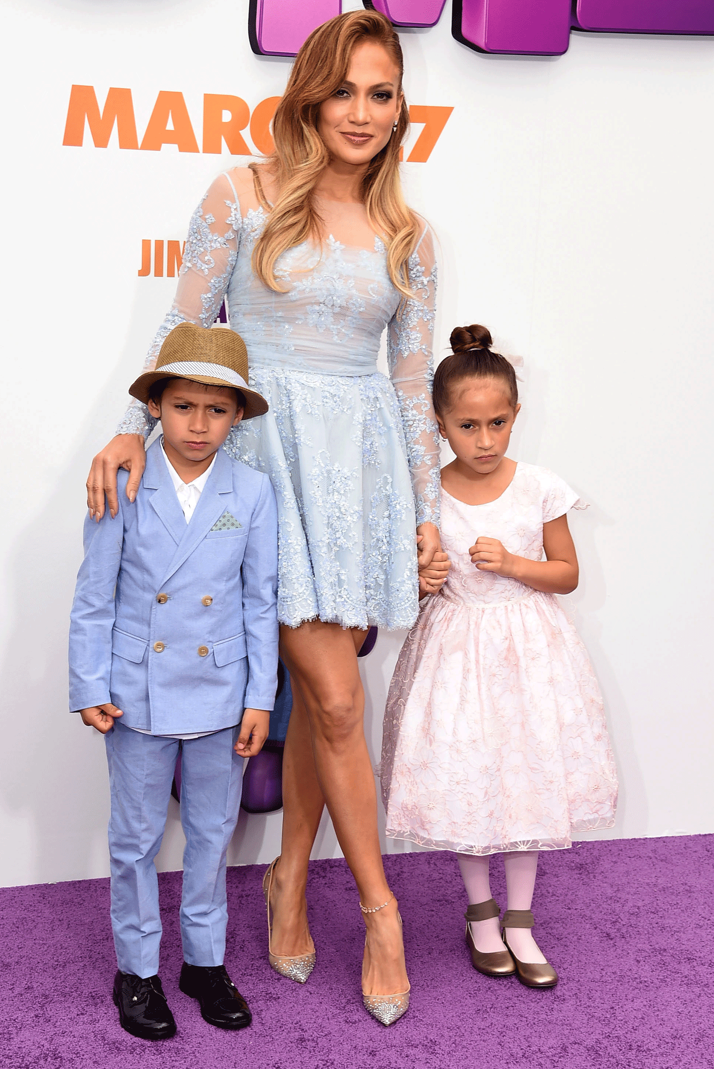 Jennifer Lopez Brings Kids Max and Emme to Home Premiere, Max Cries