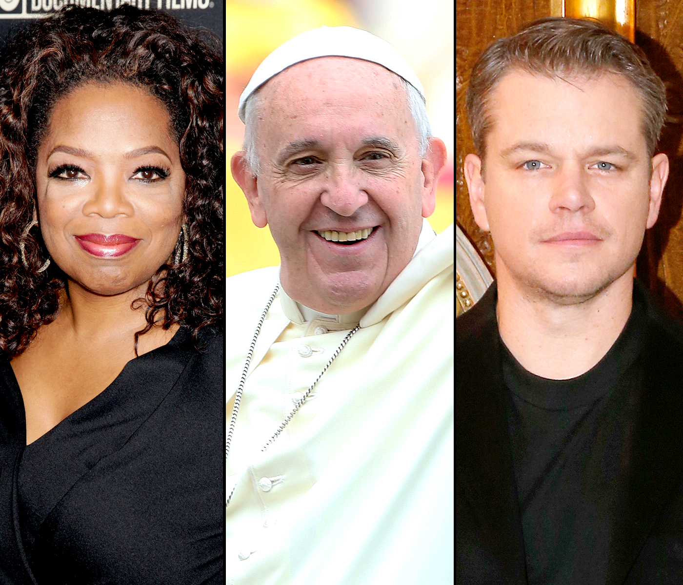 Pope Francis Summons Oprah Winfrey and Matt Damon to the Vatican