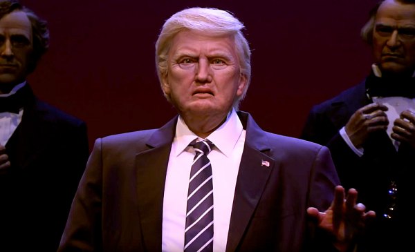 Donald Trump S Animatronic In Disney World S Hall Of Presidents Raises