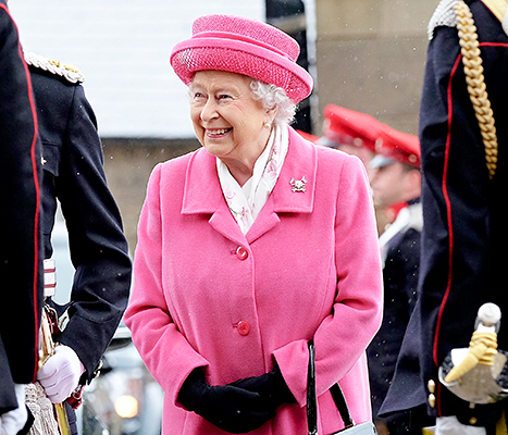 Queen Elizabeth II Wears Hot Pink After Princess' Birth: Photo
