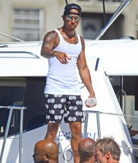 Rihanna and Lewis Hamilton Spotted Together on Yacht in Barbados: Pics