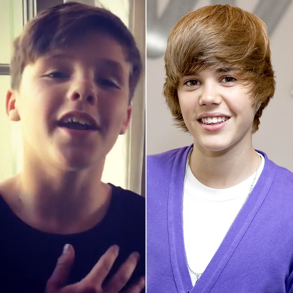 Cruz Beckham Sounds Just Like Justin Bieber in Singing Clip
