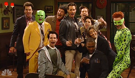 Jim Carrey Hosts SNL, Dances to Sia's "Chandelier" in Leotard: Video