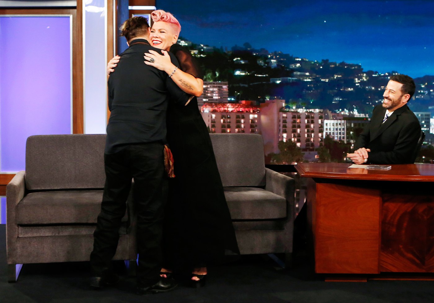 Pink Loses It When She Meets Celebrity Crush Johnny Depp