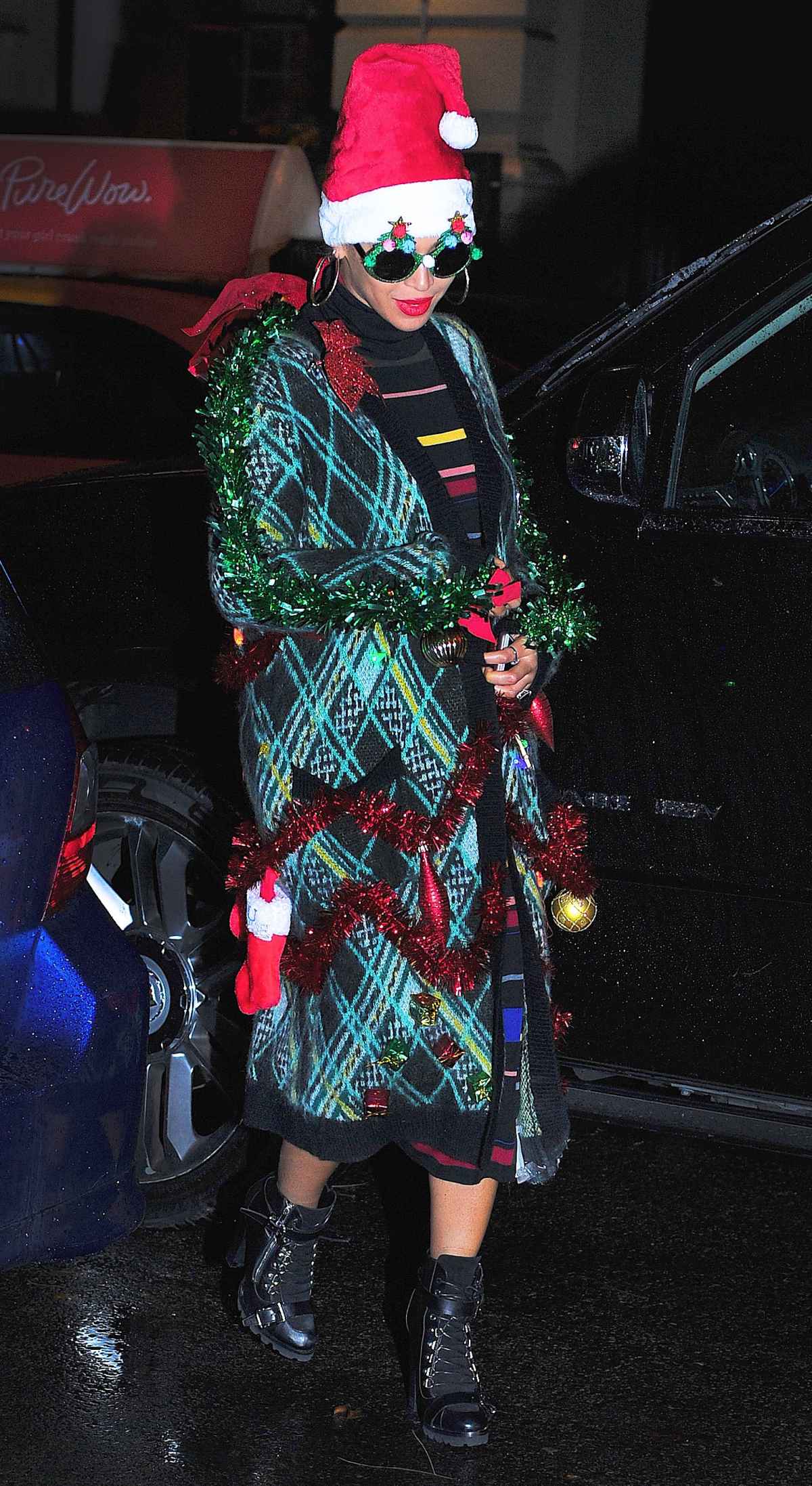 Beyonce Channels a Christmas Tree in Festive Holiday Outfit | Us Weekly
