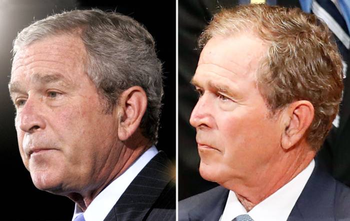 George W. Bush Ditches Gray Hair for Youthful Brown Dye Job: Before ...