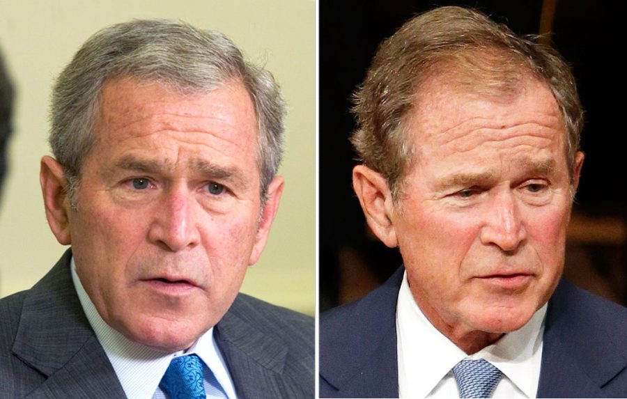 George W. Bush Ditches Gray Hair for Youthful Brown Dye Job: Before ...