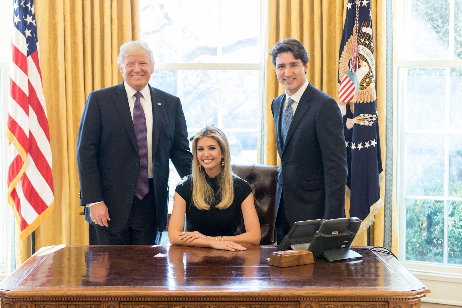 Ivanka Trump Posts Photo Behind Oval Office Desk, Twitter Reacts | Us ...
