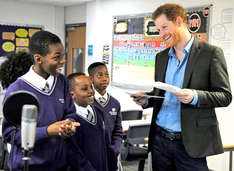 Prince Harry Dances to Rap Music On Youth Project Visit | Us Weekly