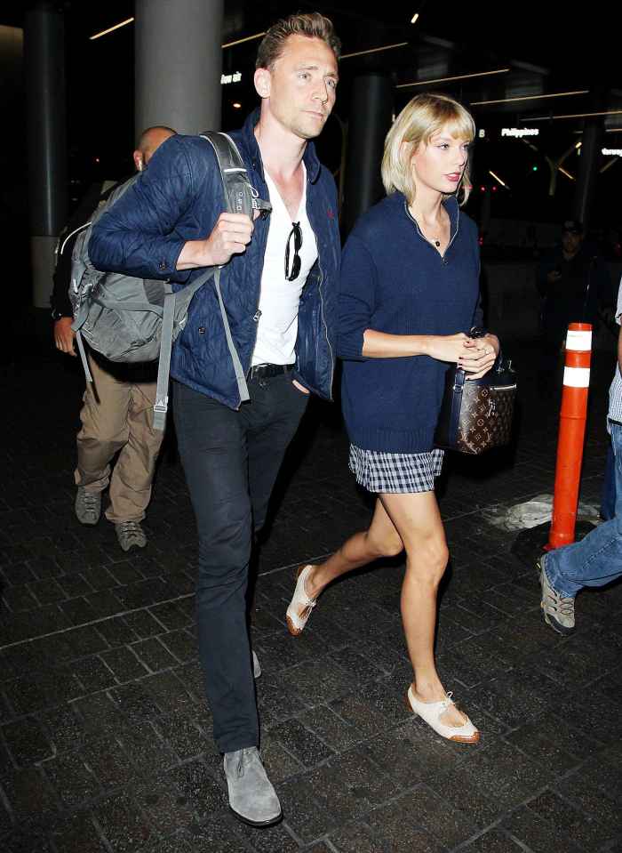 Taylor Swift, Tom Hiddleston Arrive in L.A. in Matching Outfits | Us Weekly